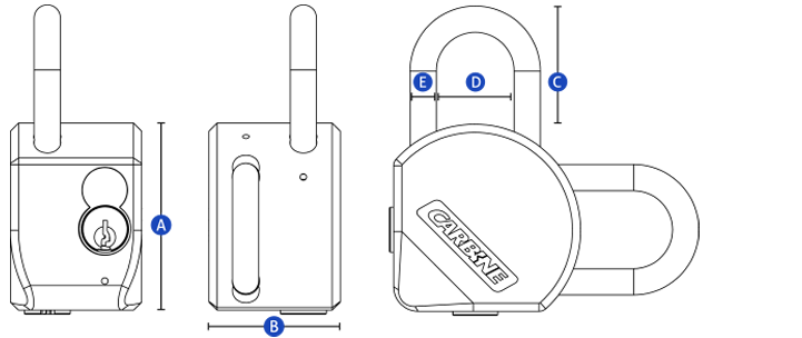Dual Shackle Padlock – Carbine Padlocks